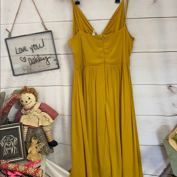 Leith | Dresses | Leith Gold Midi Sundress Dress M | Poshmark